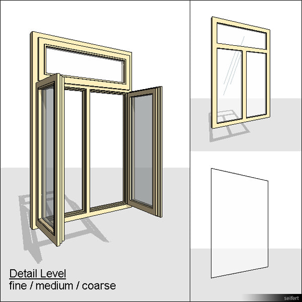 Building Revit Family Window Swing Double
