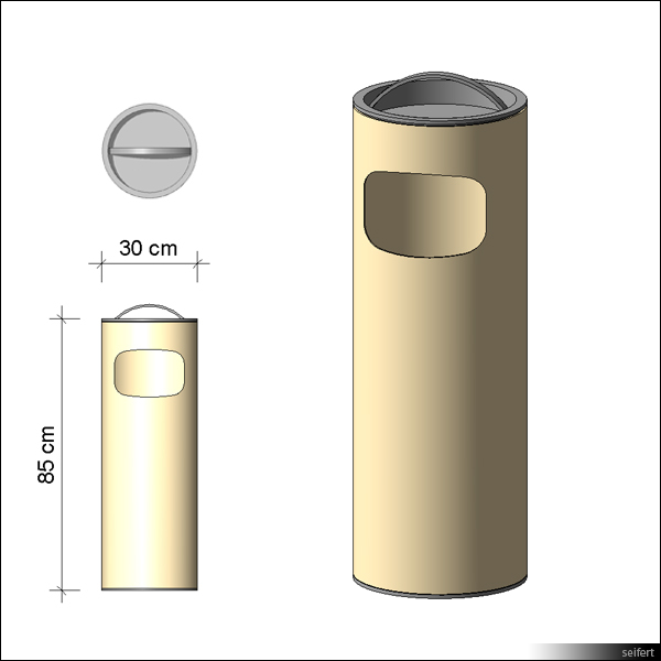Building Revit Family Waste Bin Litter