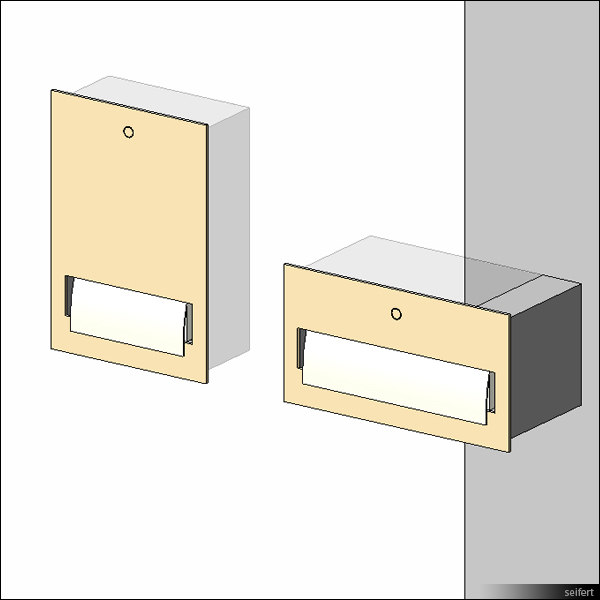 Building Revit Family Towel Dispenser Recessed