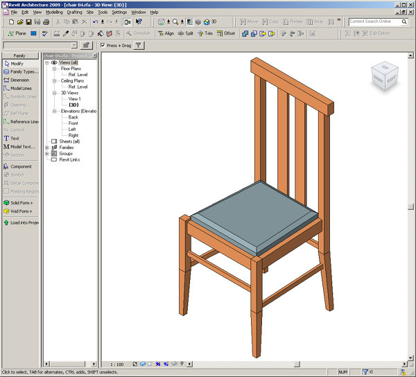 Lounge Chair Revit Components
