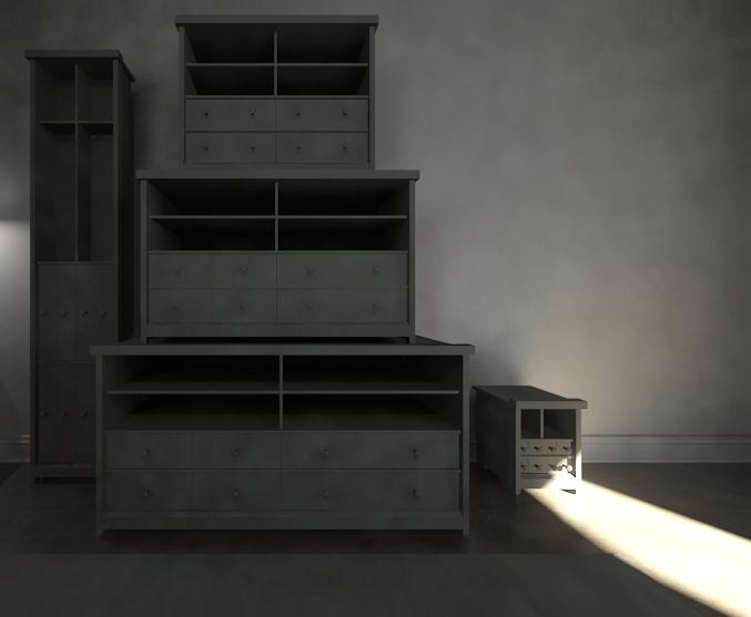 Building Revit Family TV stand entertainment