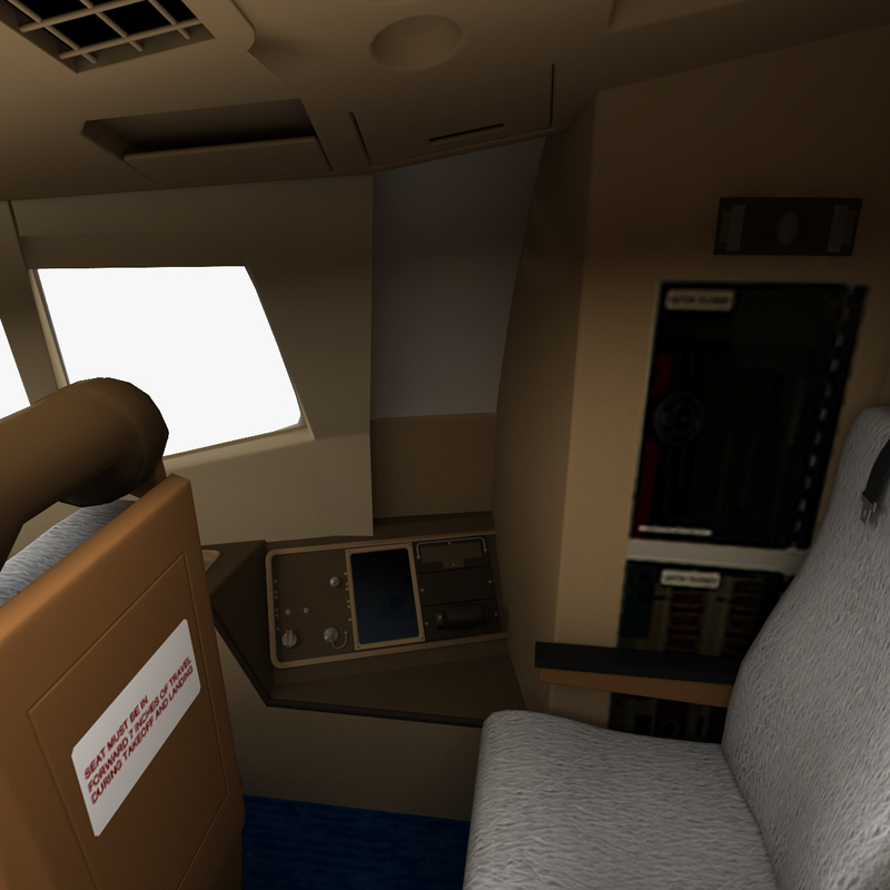 realistic boeing 777 cockpit 3d lwo