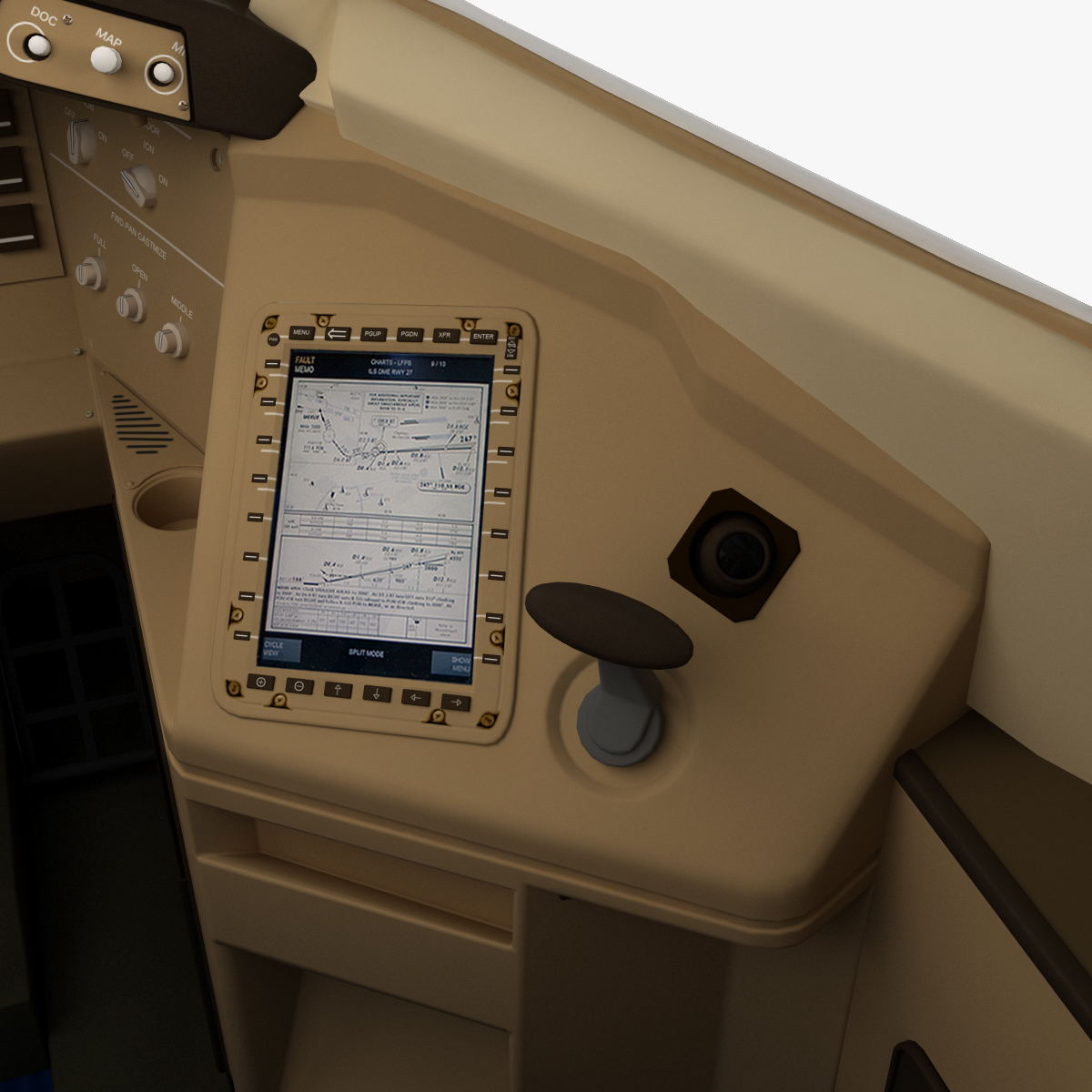 realistic boeing 777 cockpit 3d lwo