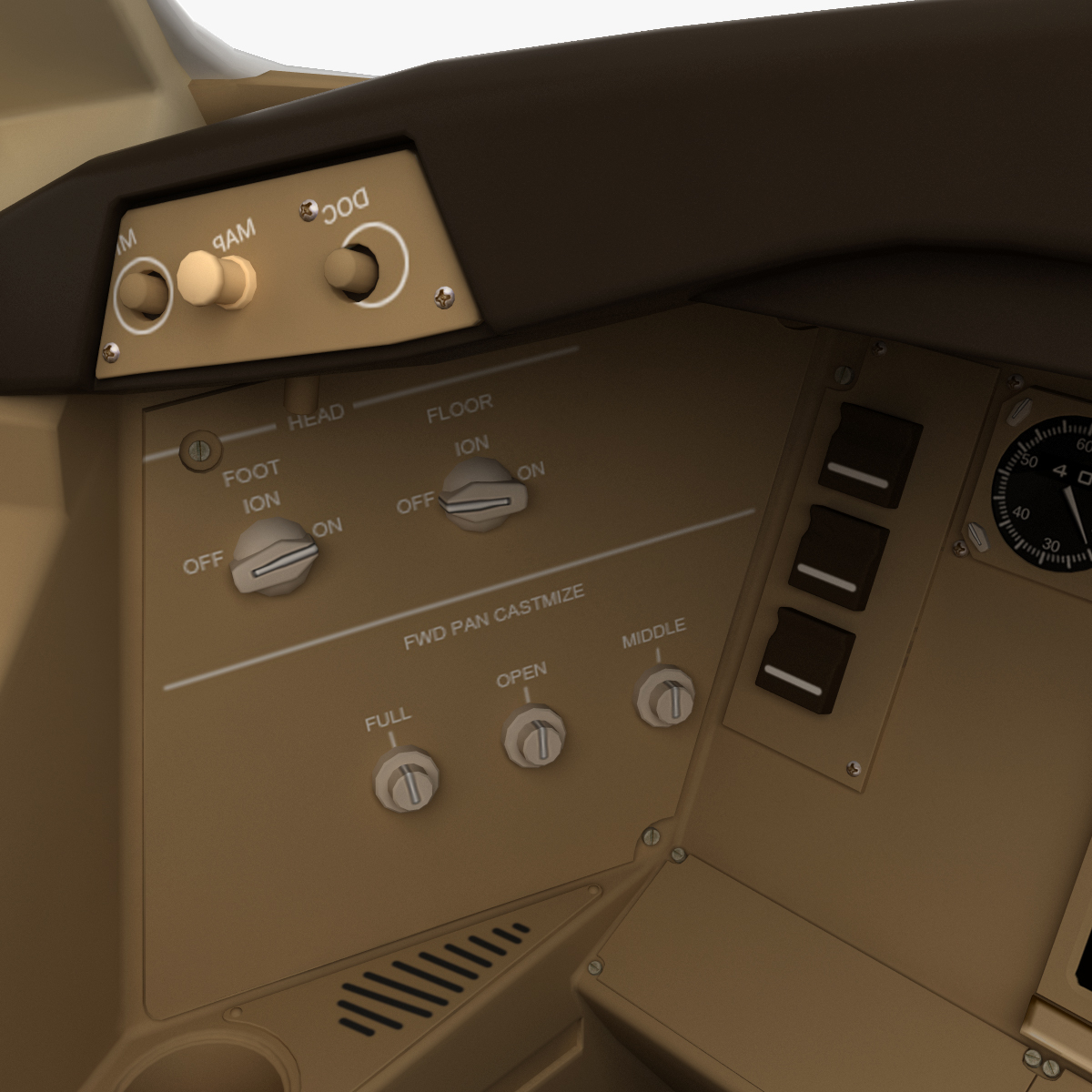 realistic boeing 777 cockpit 3d lwo