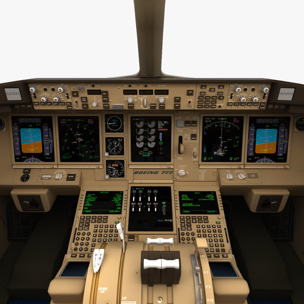 3D модель Кабина Boeing 777 - TurboSquid 590903