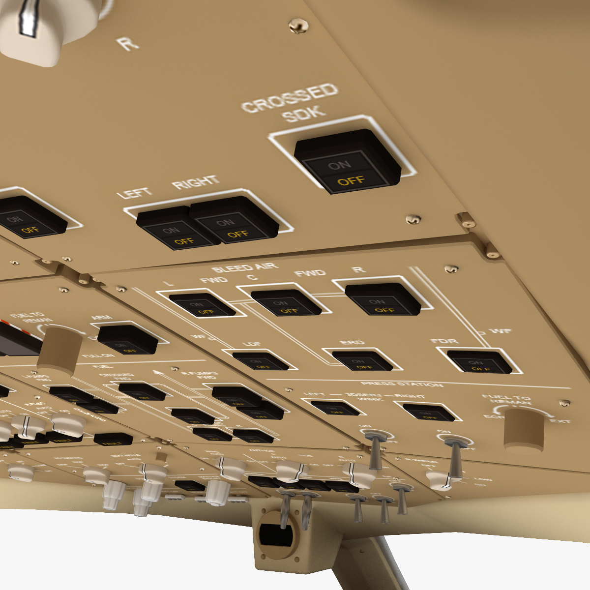 realistic boeing 777 cockpit 3d lwo