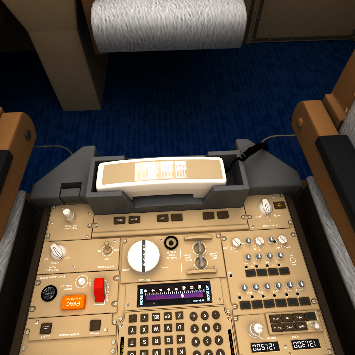 realistic boeing 777 cockpit 3d lwo