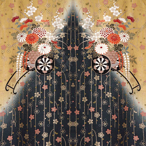 Texture JPEG Falln Kimono Fabric