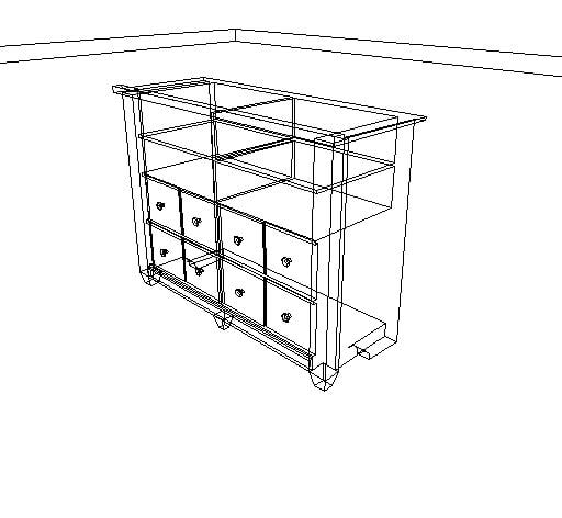 Building Revit Family TV stand entertainment