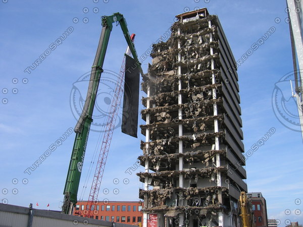 Stock JPEG demolition building tower