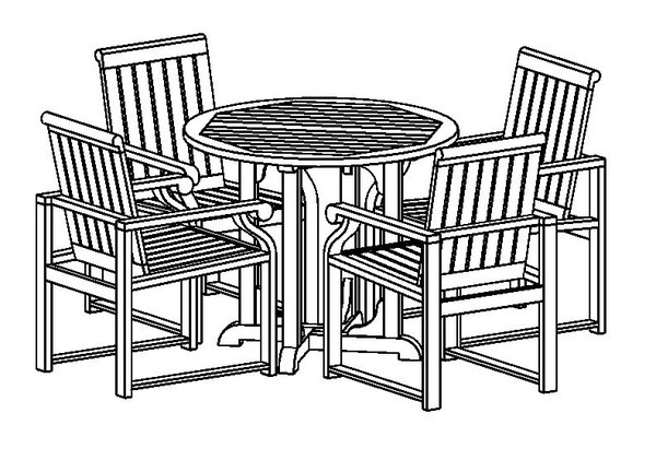 Building Revit Family table chair patio