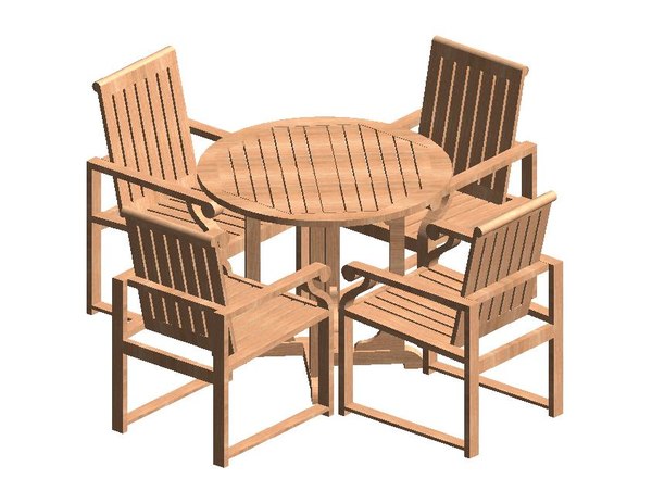Building Revit Family table chair patio
