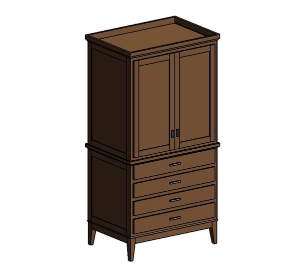 Building Revit Family wardrobe cabinet dresser