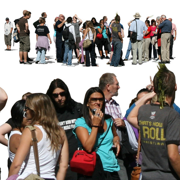 Texture Photoshop crowd collection people