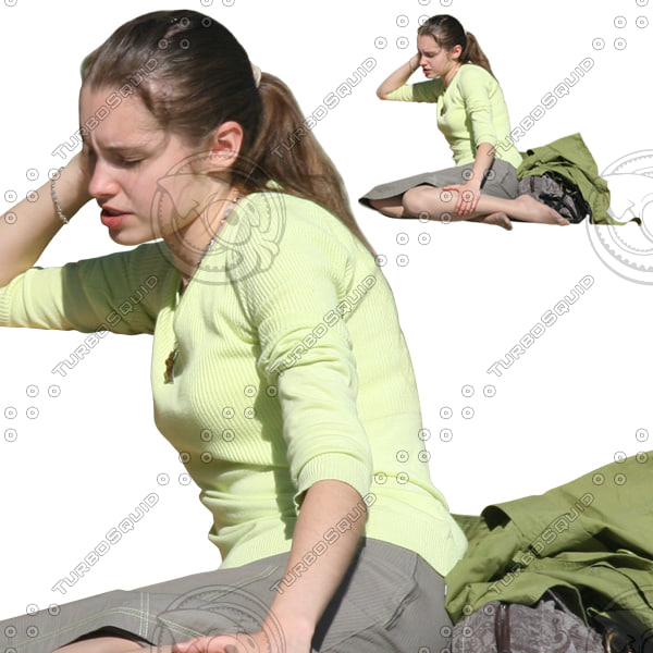 Texture Photoshop girl sitting people