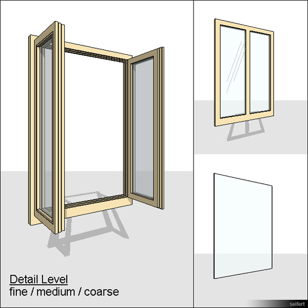 Building Revit Family Window Swing Double