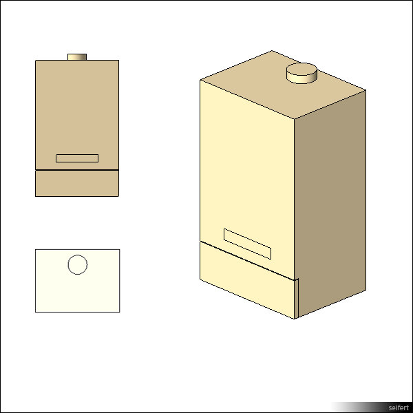Building Revit Family Furnace Gas HVAC
