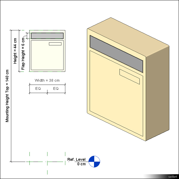 Building Revit Family Mail Box Post