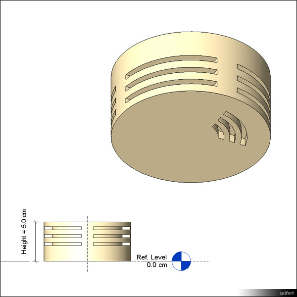 Building Revit Family Smoke Dedector Alarm