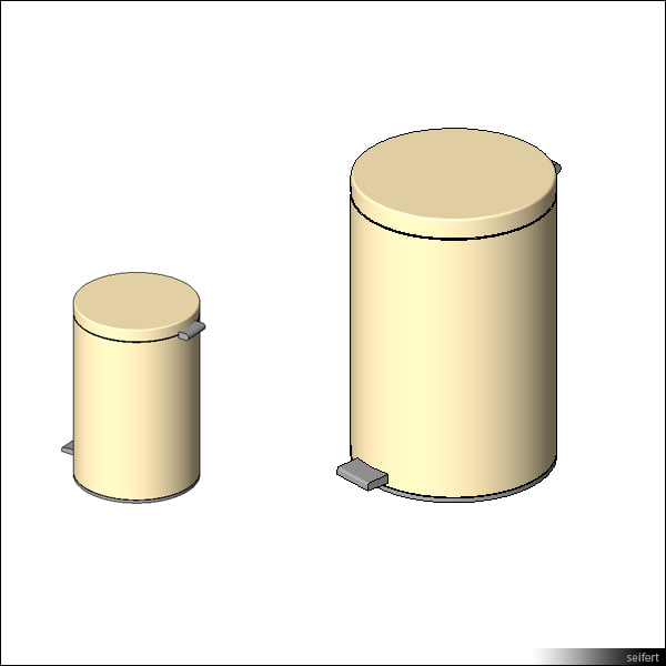 Building Revit Family Waste Pedal Bin