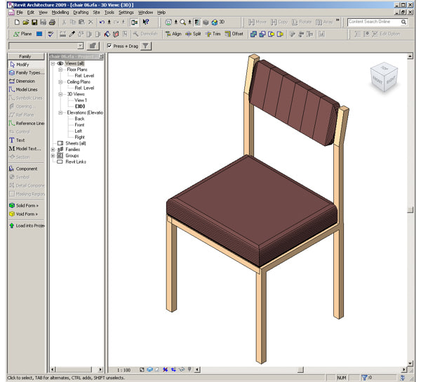 Building Revit Family revit chair architecture