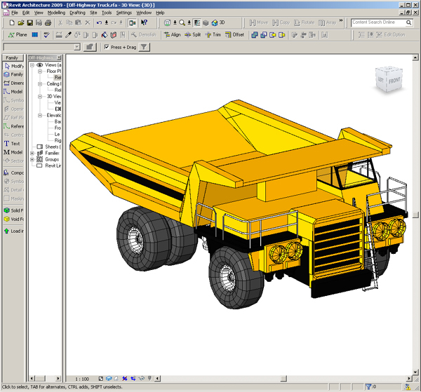 Building Revit Family revit highway truck