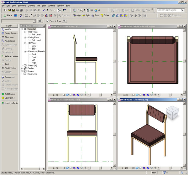 Building Revit Family revit chair architecture