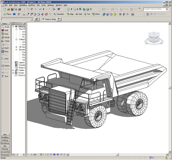 Building Revit Family revit highway truck