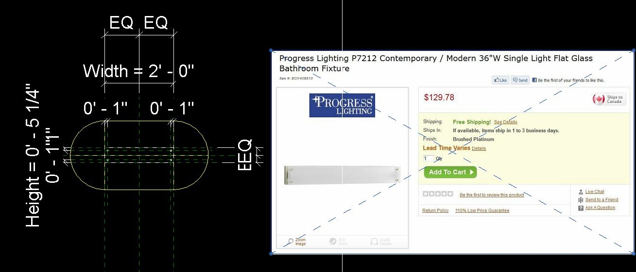 Building Revit Family light vanity bath