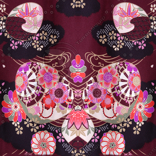 Texture JPEG Falln Kimono Fabric