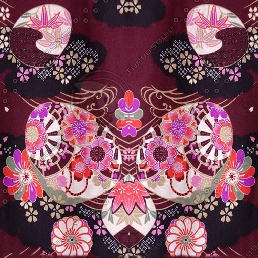 Texture JPEG Falln Kimono Fabric