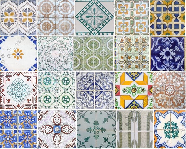 Texture JPEG tile portuguese mosaic