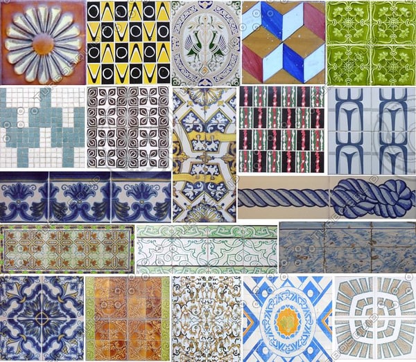 Texture JPEG tile portuguese mosaic
