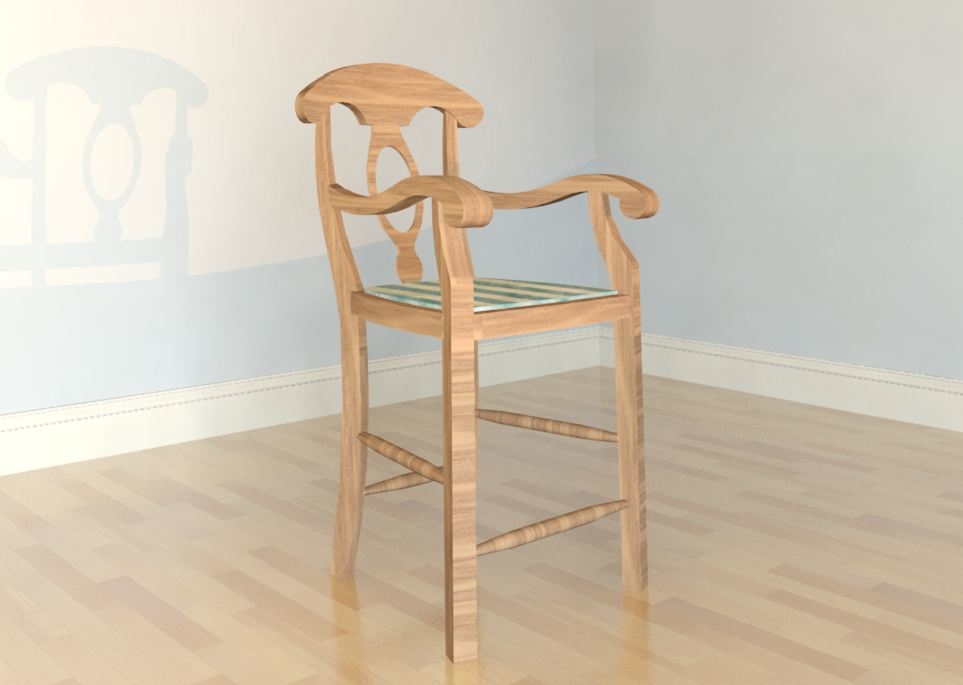 Building Revit Family chair dining barstool