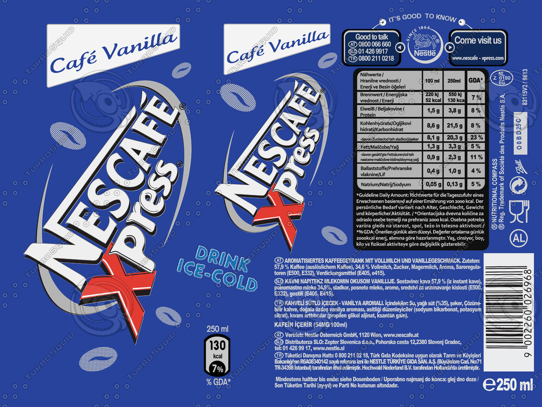 Texture JPEG nescafe xpress label