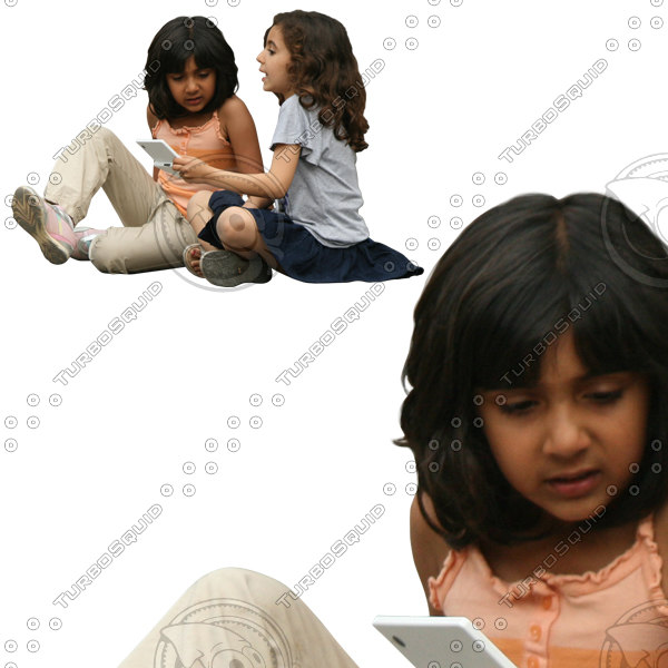 Texture Photoshop girl sitting people