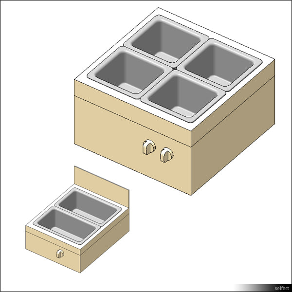 Building Revit Family Bain Marie Counter
