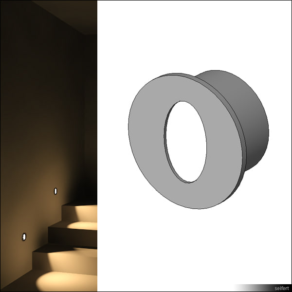 Building Revit Family Lamp Recessed LED