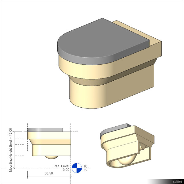 Building Revit Family toilet sanitary sanitarian
