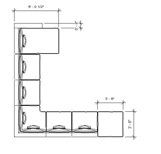 Building Revit Family Sofa sectional couch