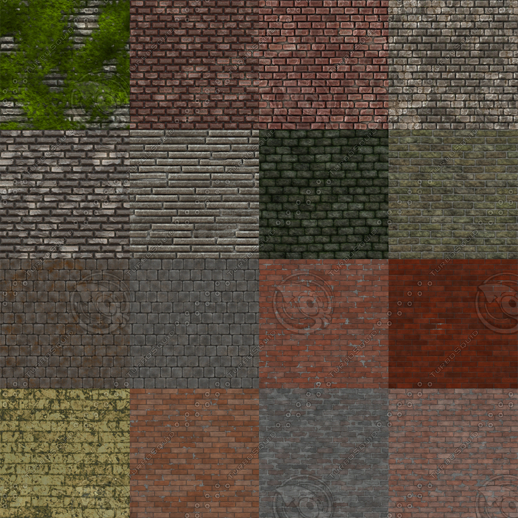 Texture brick texture moss