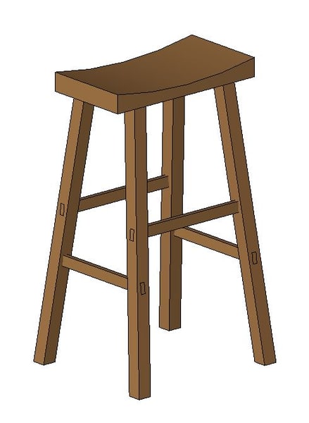 Building Revit Family bar stool barstool
