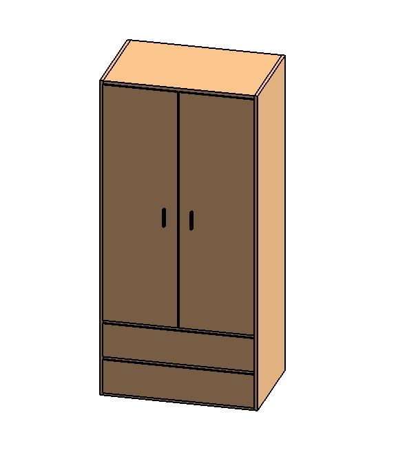 Building Revit Family dorm wardrobe furniture