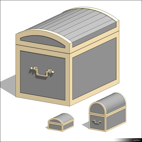 Building Revit Family Treasure Chest Trunk