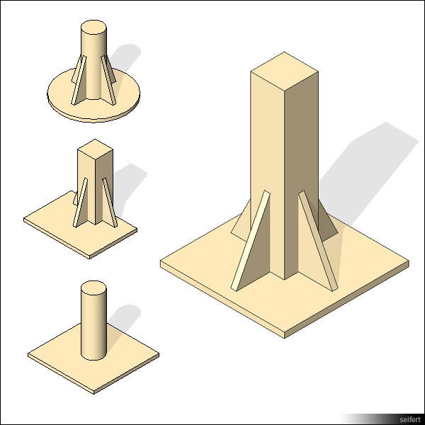 Building Revit Family foot support steel
