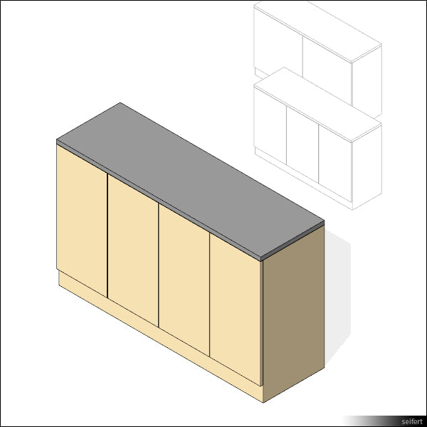 Building Revit Family cabinet sideboard board