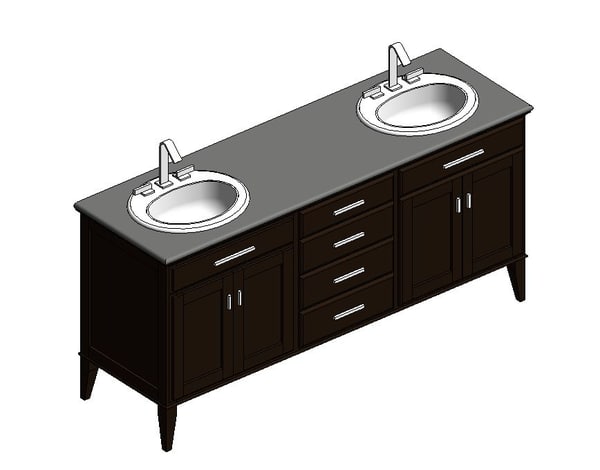Building Revit Family vanity sink faucet
