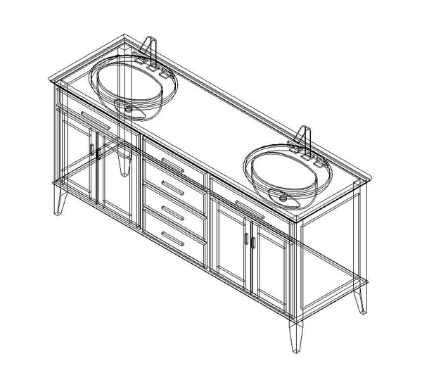 Building Revit Family vanity sink faucet