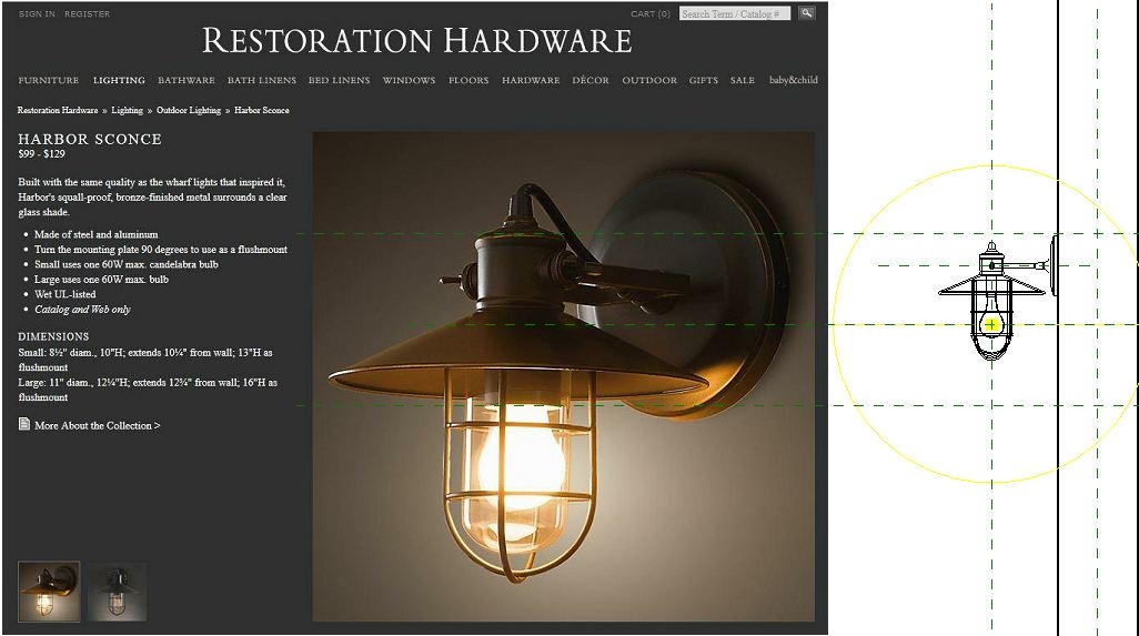 Building Revit Family sconce light lamp