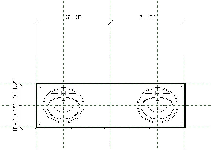 Building Revit Family vanity sink faucet